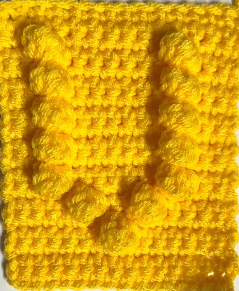 Letter "v" Crochet Bobble Pattern - Etsy