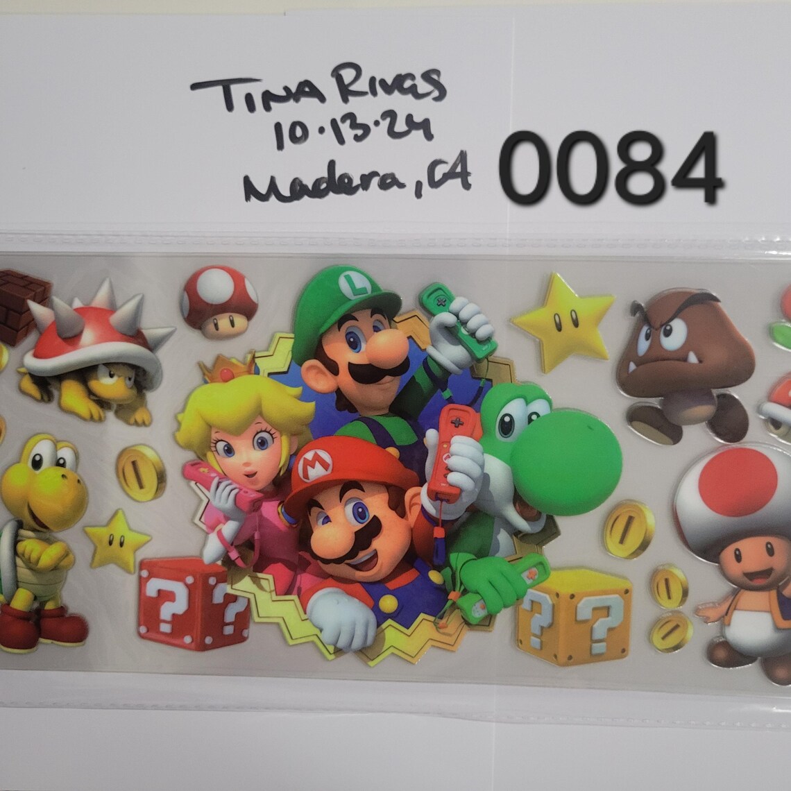 Uv Dtf Sticker Cup Wrap Super Mario Bros - Etsy