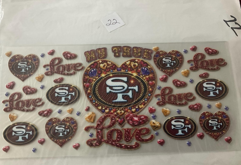 49ers Uv Dtf Sticker Cup Wrap 4/12/26 - Etsy