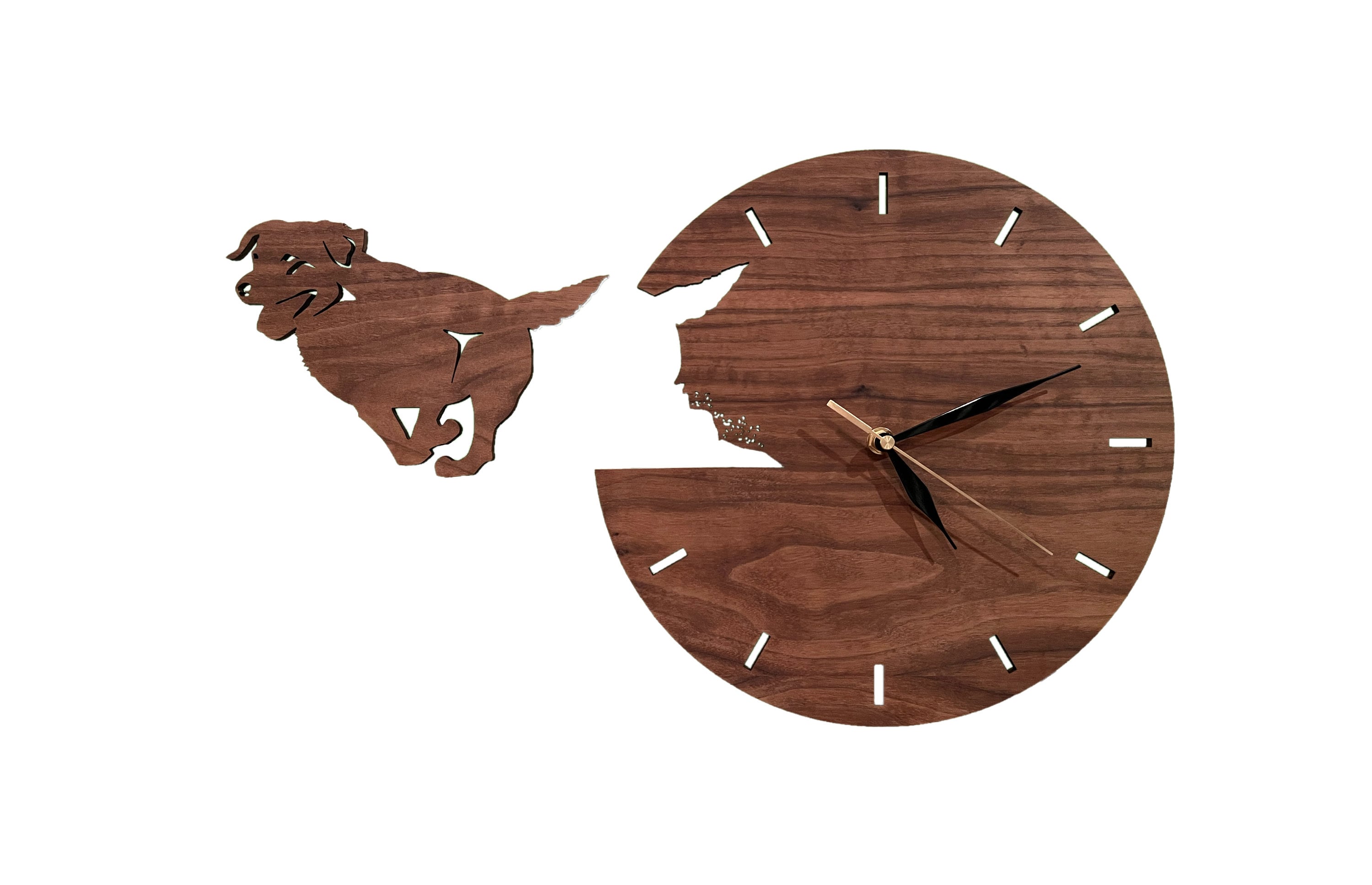 Walnut Wood Labrador Retriever Clock - Etsy