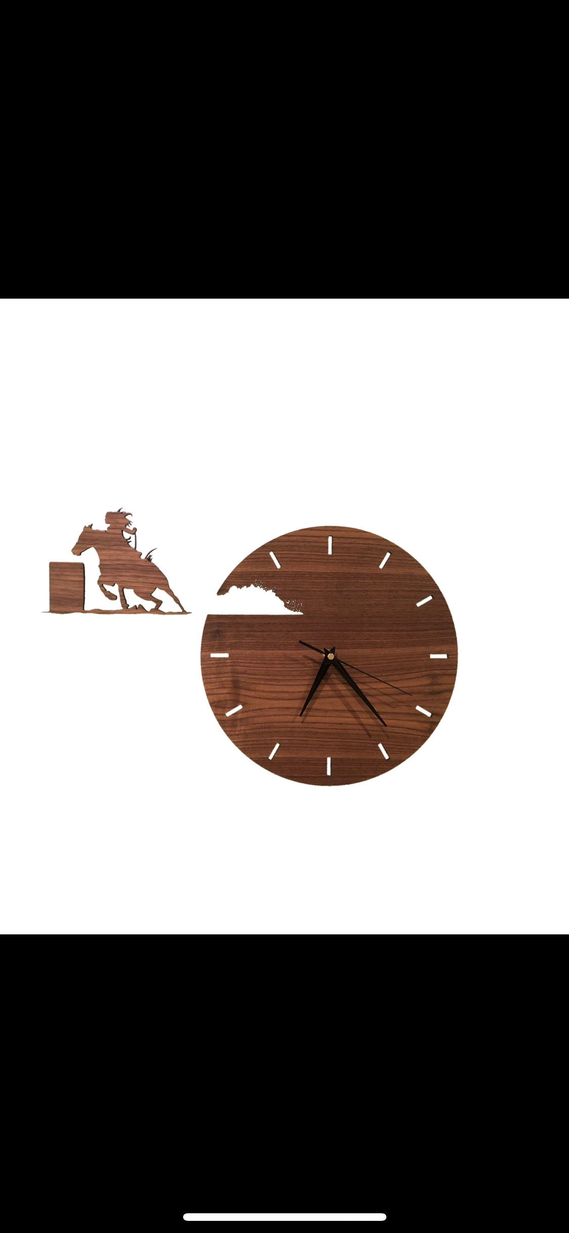 Walnut Wood Barrel Racer Clock - Etsy