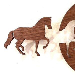 Walnut Wood Horse Dressage Piaffe Clock - Etsy