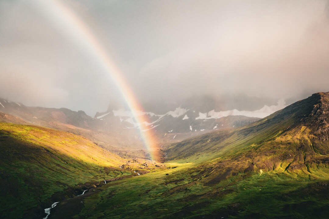 8" X 10" Print of Rainbow in Iceland - Etsy
