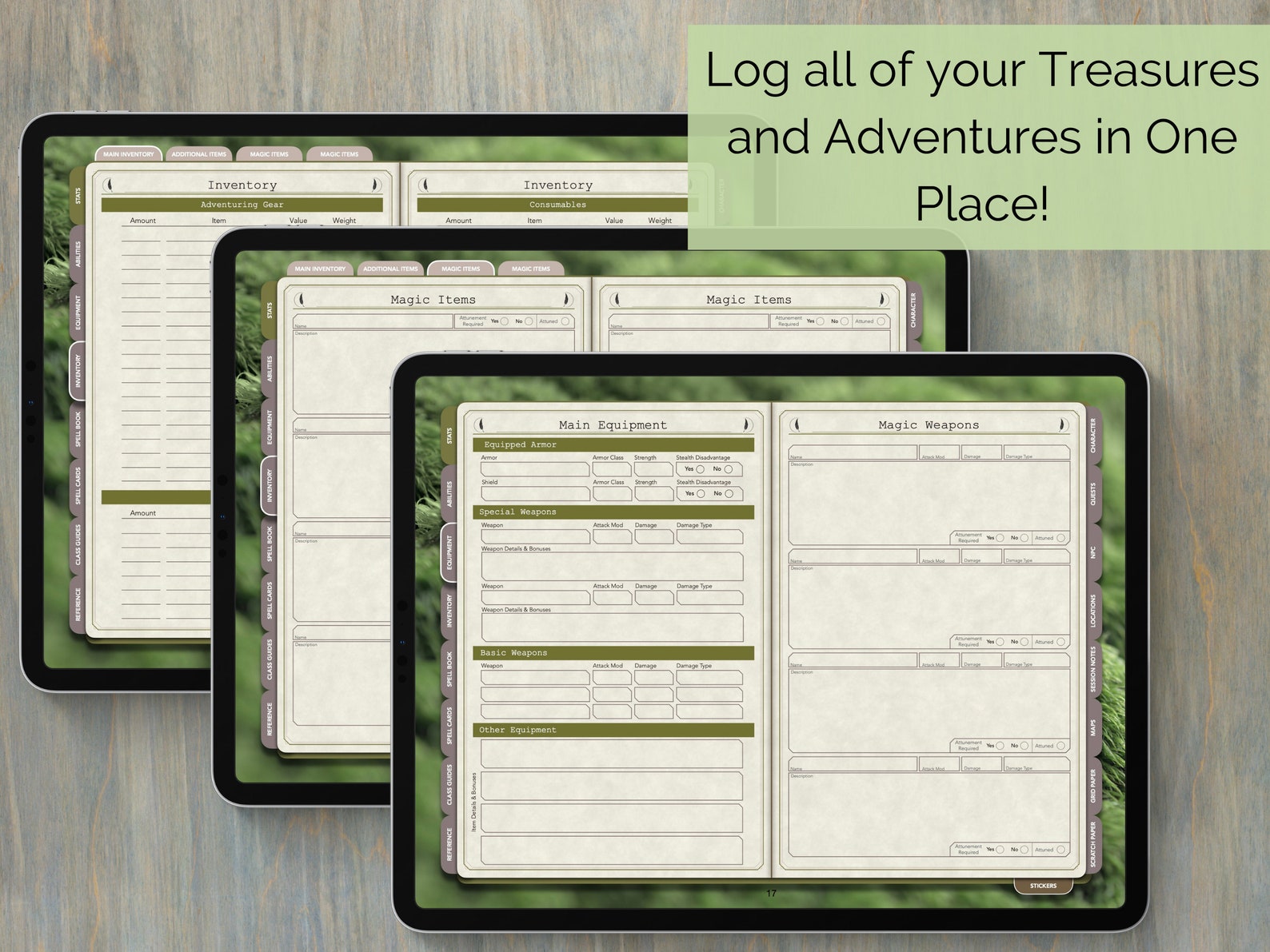 Digital Dnd Character Journal Dnd Character Sheet With Spell - Etsy