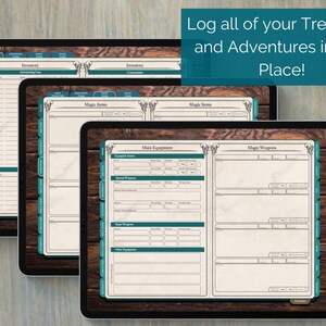 Digital Dnd Character Journal Dnd Character Sheet With Spell - Etsy