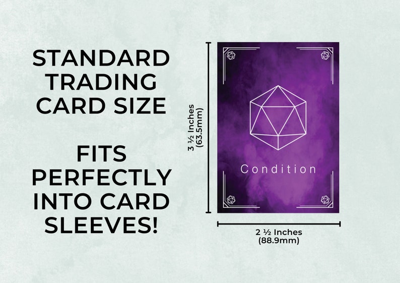 Dnd Character Condition Cards Custom 5th Edition Character - Etsy