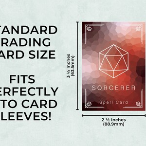 Dnd Sorcerer Spell Cards, Custom 5th Edition Character Spell Cards, 5e ...