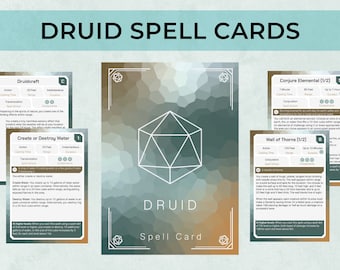 Dnd Wizard Spell Cards, Custom 5th Edition Character Spell Cards, 5e ...