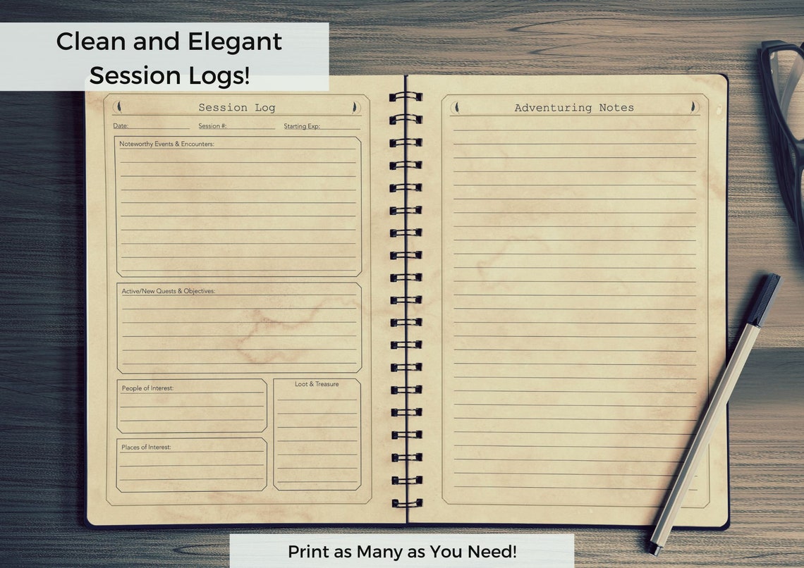 Printable Dnd Character Journal Dnd Character Sheet With - Etsy