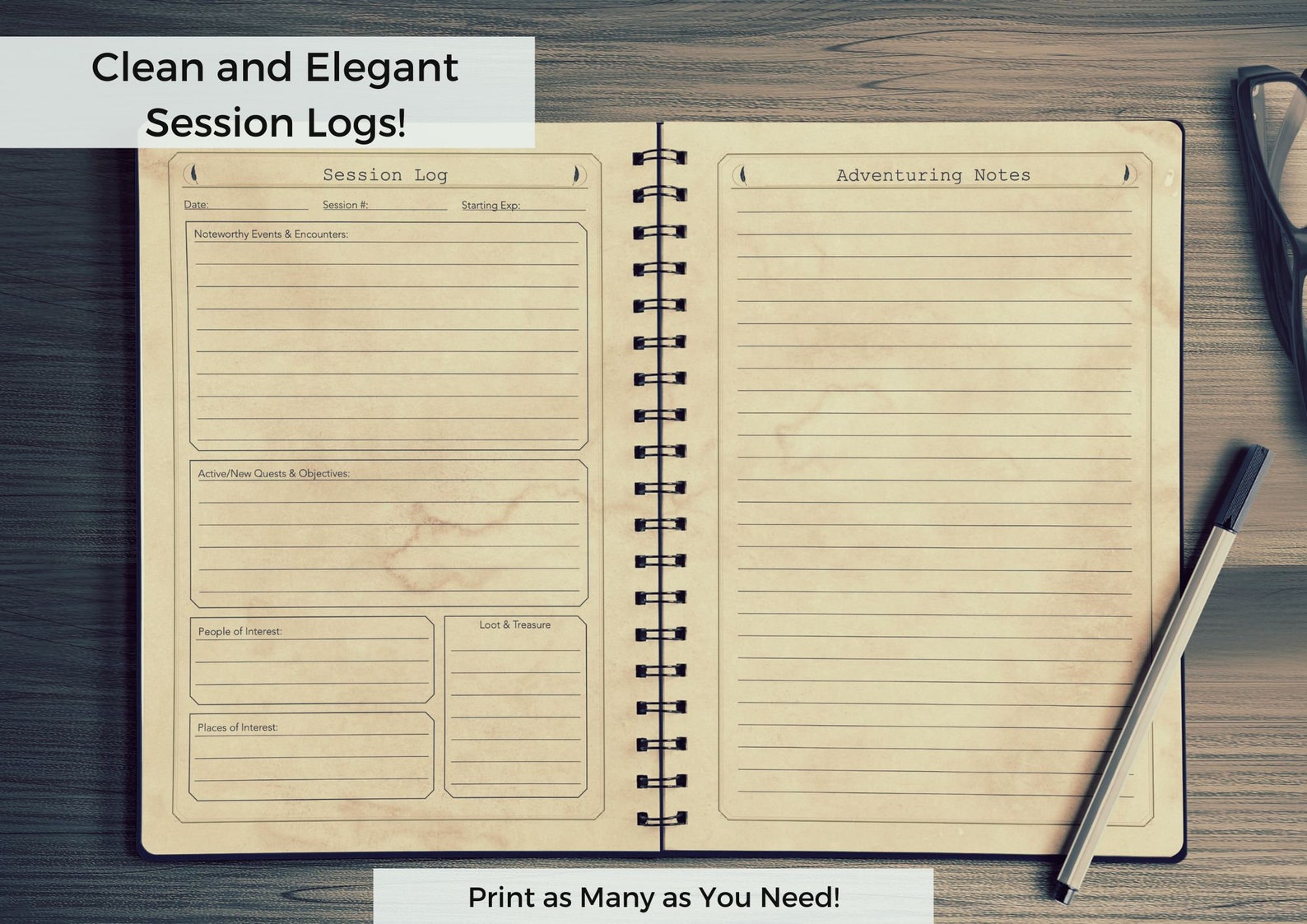 Printable Dnd Character Journal, Dnd Character Sheet With Spell Cards ...