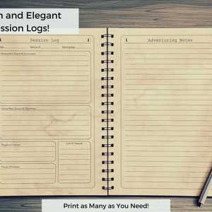 Printable Dnd Character Journal, Dnd Character Sheet With Spell Cards ...