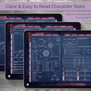 Digital Dnd Character Journal , Dnd Character Sheet With Spell Cards ...