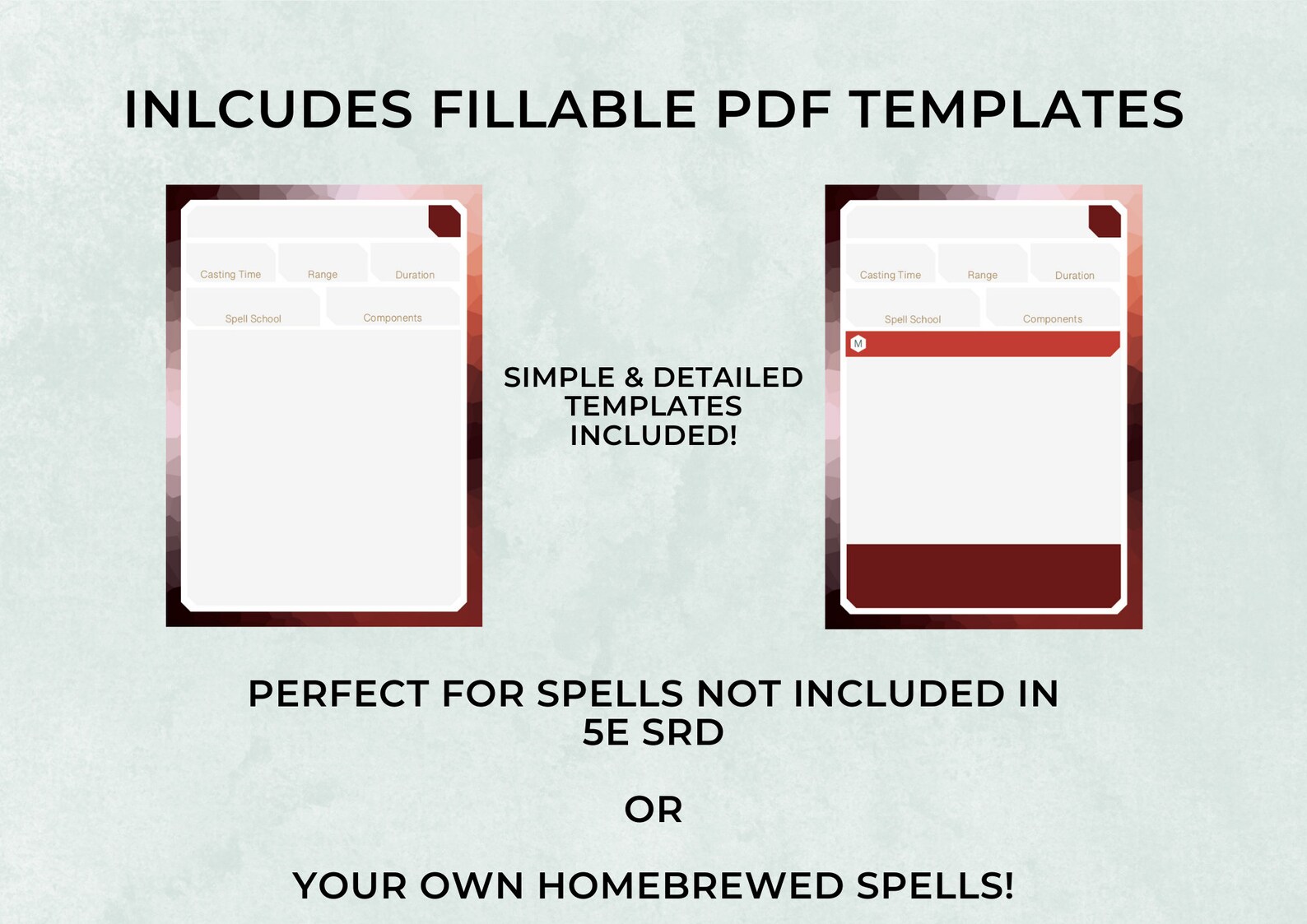 Dnd Sorcerer Spell Cards Custom 5th Edition Character Spell - Etsy