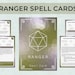 Dnd Ranger Spell Cards, Custom 5th Edition Character Spell Cards, 5e ...