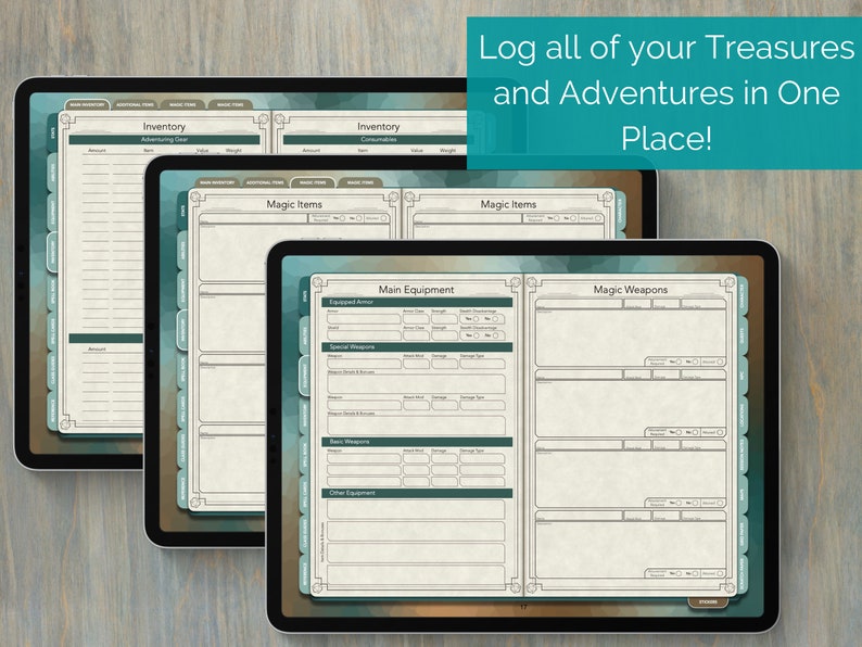 Digital Dnd Character Journal Dnd Character Sheet With Spell - Etsy
