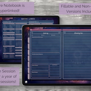 Digital Dnd Character Journal , Dnd Character Sheet With Spell Cards ...