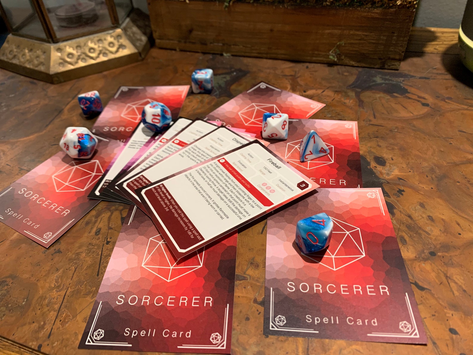 Dnd Sorcerer Spell Cards Custom 5th Edition Character Spell - Etsy
