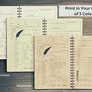 Printable Dnd Character Journal, Dnd Character Sheet With Spell Cards ...