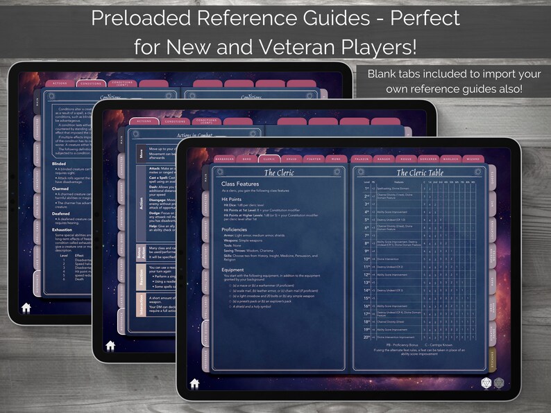 Digital Dnd Character Journal Bundle, Dnd Character Sheet Color Series ...