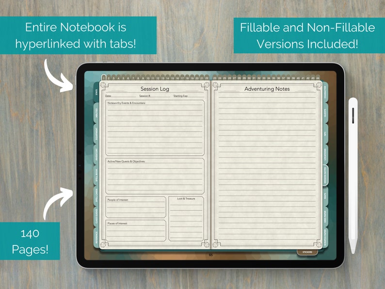 Digital Dnd Character Journal, Dnd Character Sheet With Spell Cards ...