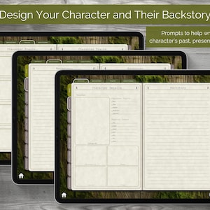 Digital Dnd Character Journal , Dnd Character Sheet With Spell Cards ...