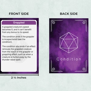 Dnd Character Condition Cards, Custom 5th Edition Character Spell Cards ...