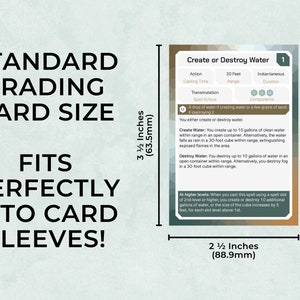 Dnd Druid Spell Cards, Custom 5th Edition Character Spell Cards, 5e ...