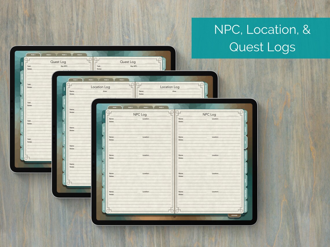 Digital Dnd Character Journal Dnd Character Sheet With Spell - Etsy