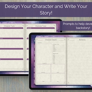 Digital Dnd Character Journal , Dnd Character Sheet With Spell Cards ...