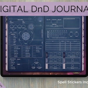 Digital Dnd Character Journal Dnd Character Sheet With Spell - Etsy