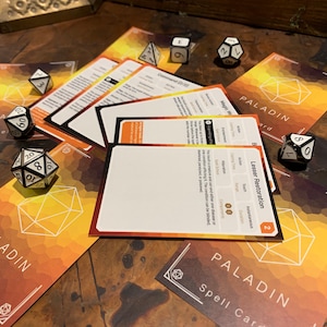 Dnd Paladin Spell Cards, Custom 5th Edition Character Spell Cards, 5e ...