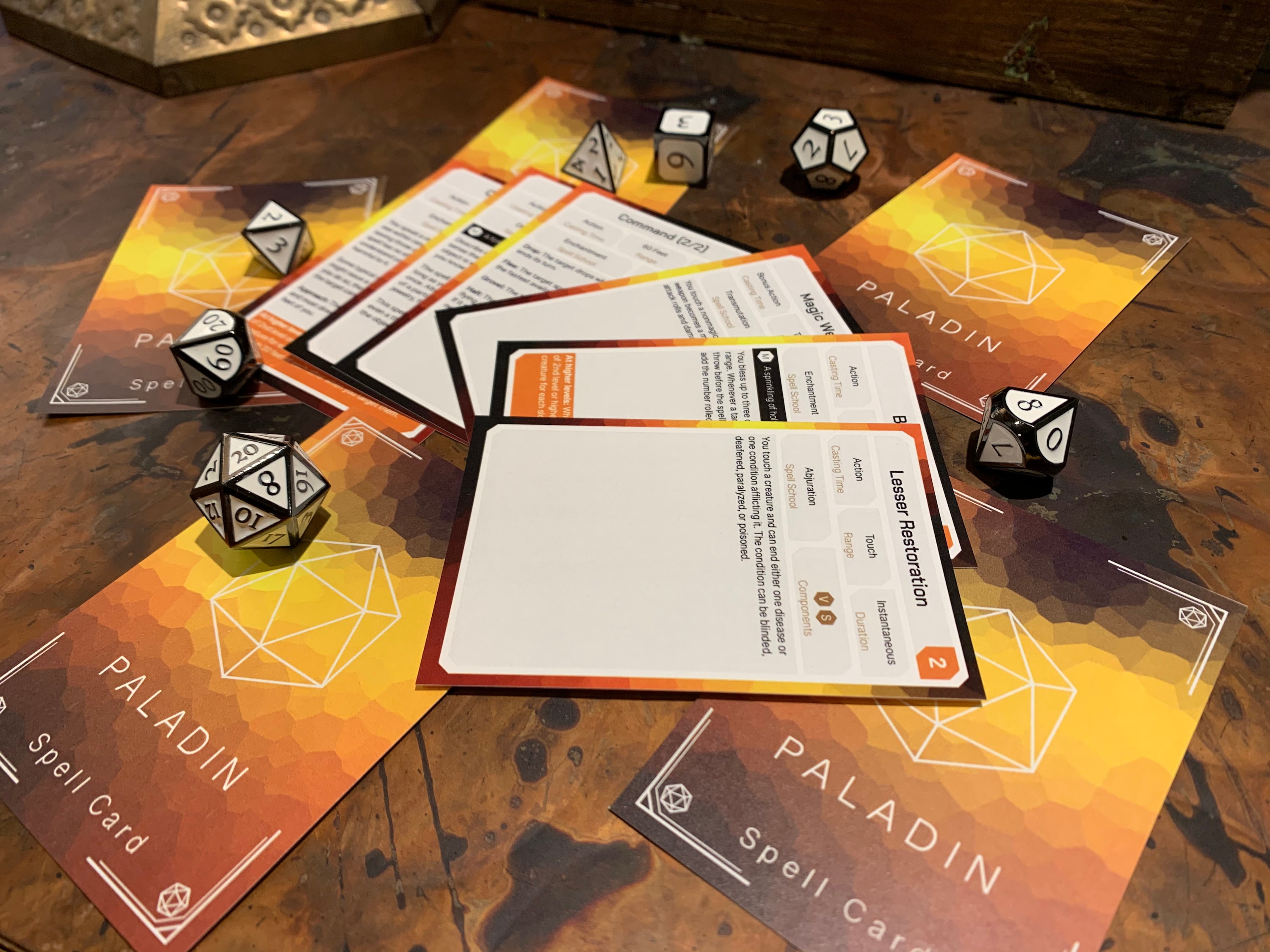 Dnd Paladin Spell Cards Custom 5th Edition Character Spell - Etsy