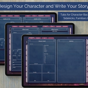 Digital Dnd Character Journal Bundle Theme Series Dnd - Etsy