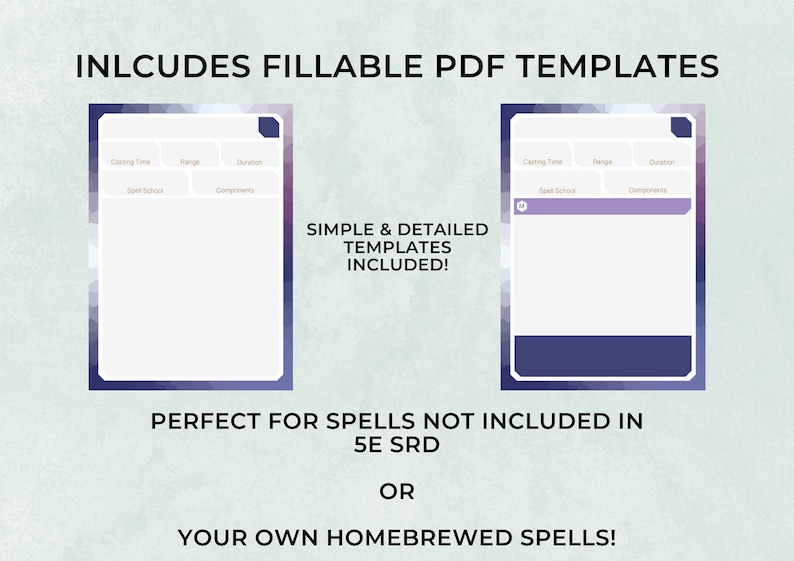 Dnd Warlock Spell Cards Custom 5th Edition Character Spell - Etsy