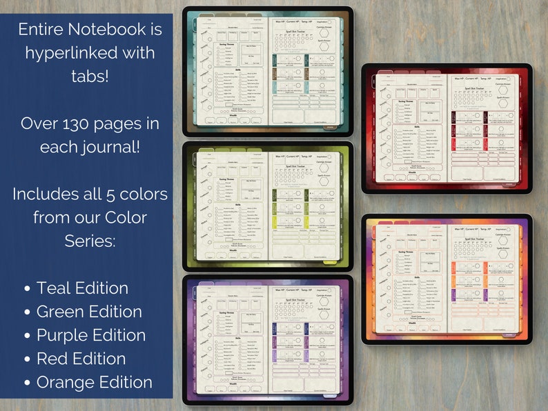 Digital Dnd Character Journal Bundle Dnd Character Sheet - Etsy