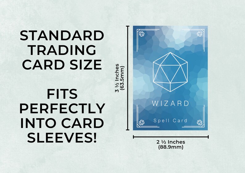 Dnd Wizard Spell Cards Custom 5th Edition Character Spell - Etsy