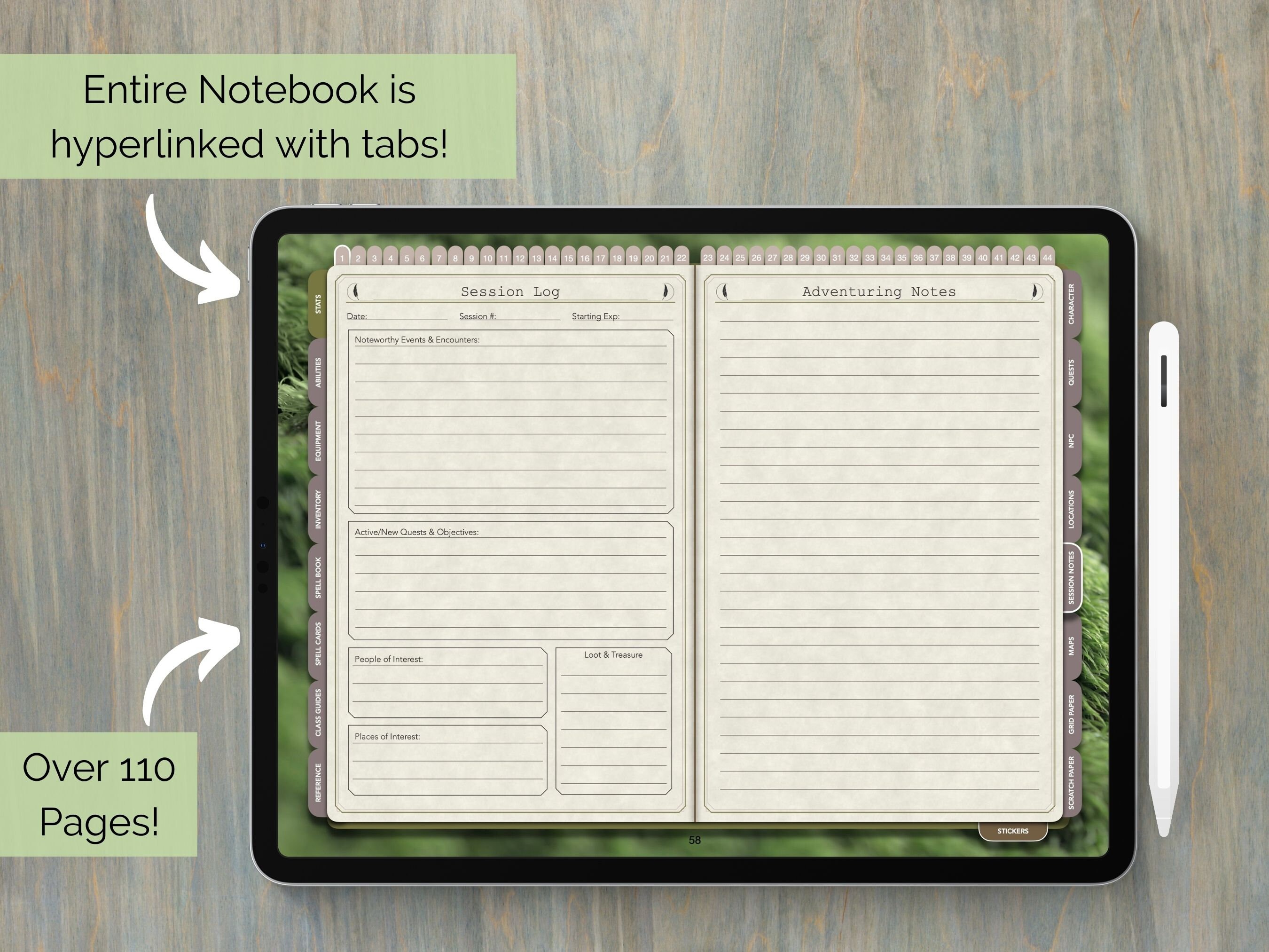 Digital Dnd Character Journal Dnd Character Sheet With Spell - Etsy UK