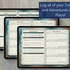 Digital Dnd Character Journal Bundle, Dnd Character Sheet Color Series ...