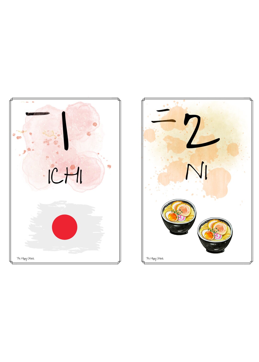 Printed Product Japanese Number Flashcards 1-10 - Etsy