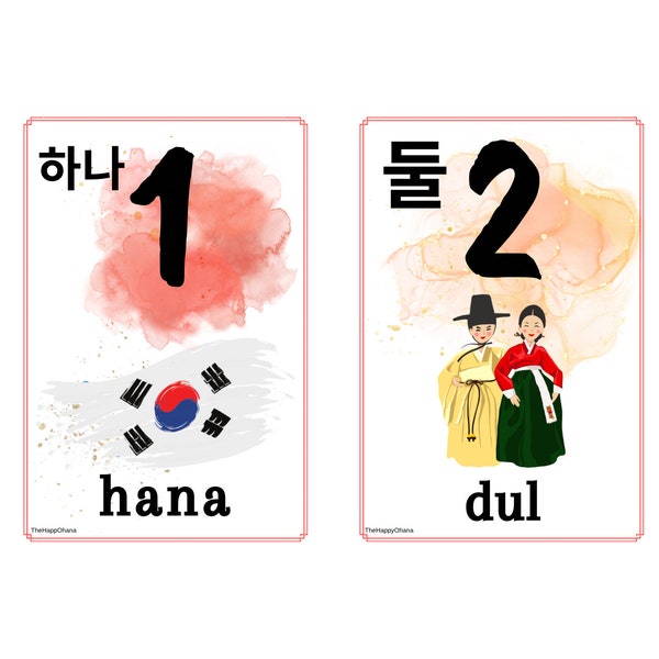 Korean Flashcards - Etsy