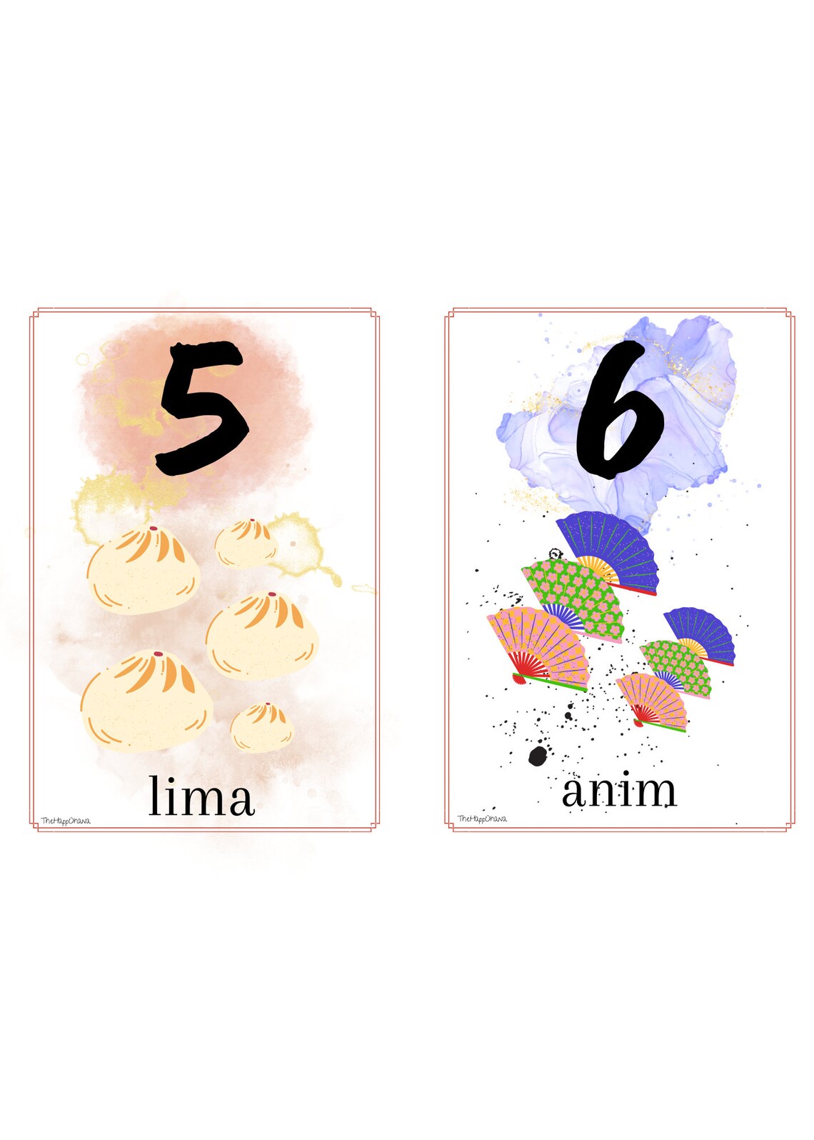 DIGITAL DOWNLOAD Filipino (tagalog) Number Flashcards 1-10 - Etsy