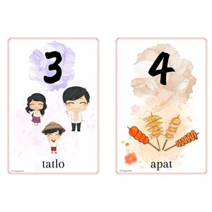 DIGITAL DOWNLOAD Filipino (tagalog) Number Flashcards 1-10 - Etsy