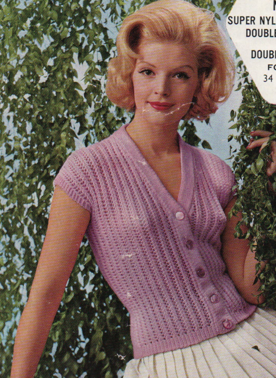 Summer Rib Cardigan Knitting Pattern | Vintage | PDF | Instant Download ...