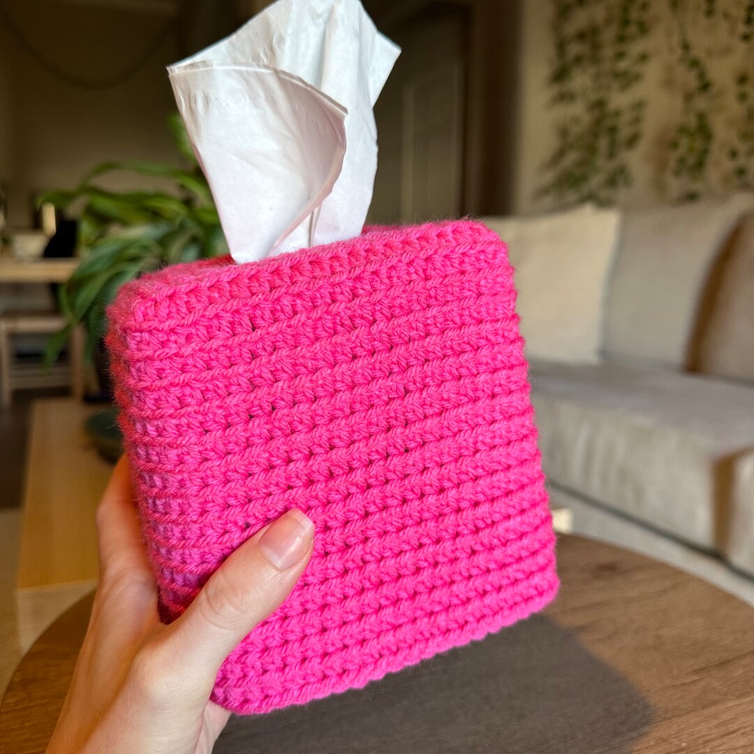 Square Tissue Box Cover /kleenex Crocheted - Etsy