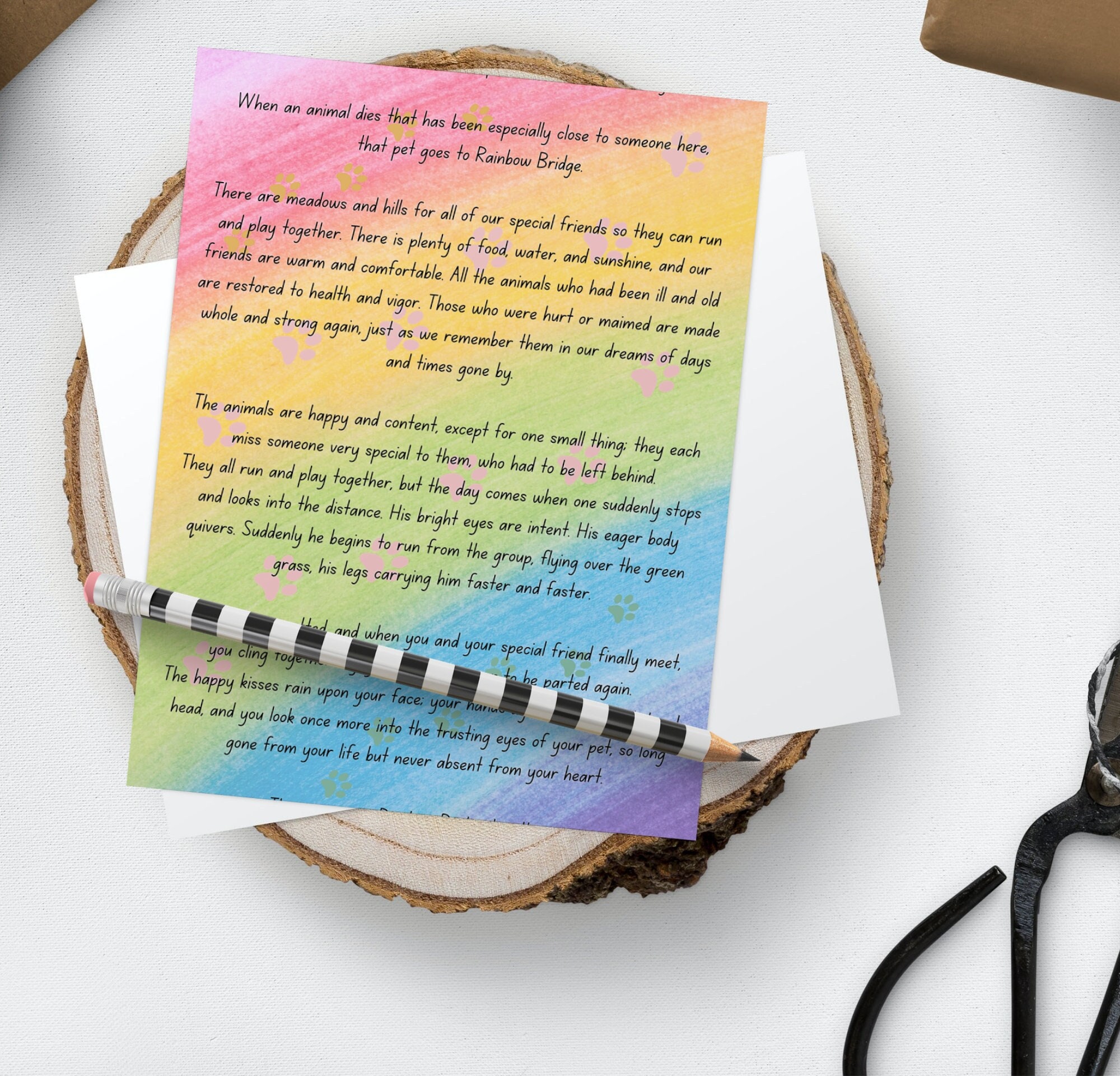 Rainbow Bridge Pet Memorial Digital Download Product. Pet Grief, Pet ...