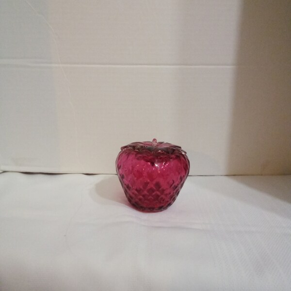 Glass Strawberry Paperweight - Etsy