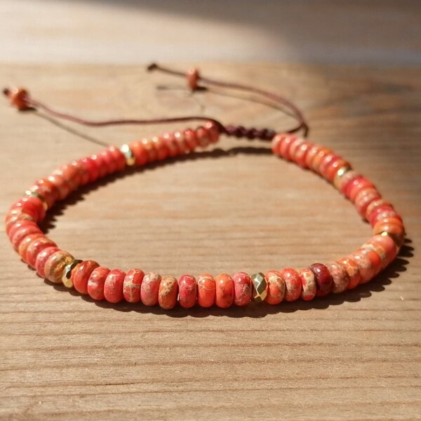 Orange Boho Bracelet - Etsy