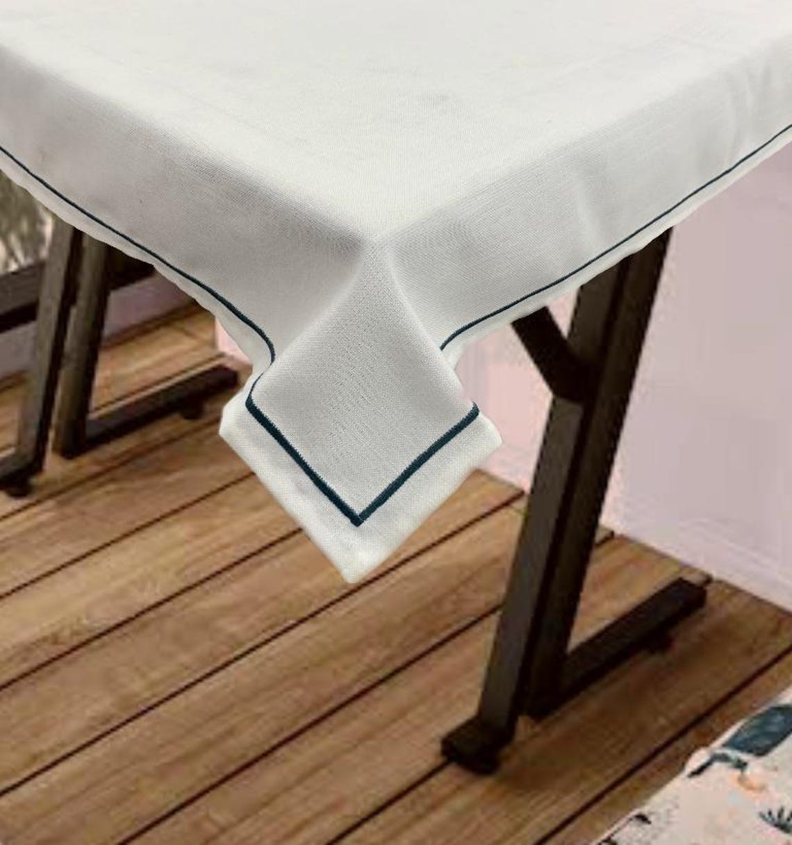 Waterproof Table Cloth, Single Border Embroidery Table Cloth, Dining ...