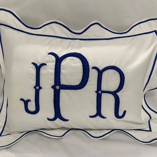 Monogram Pillow Sham - Etsy
