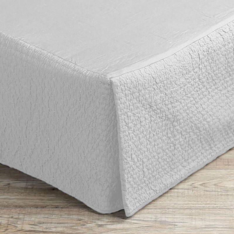 Texture Cotton Quilted Bed Skirt Horizontal Cotton Batting - 8
